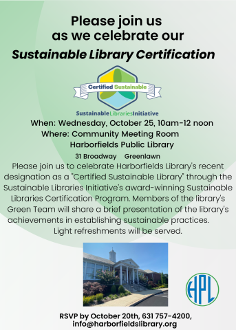 Certification Celebrations | Sustainable Libraries Initiative